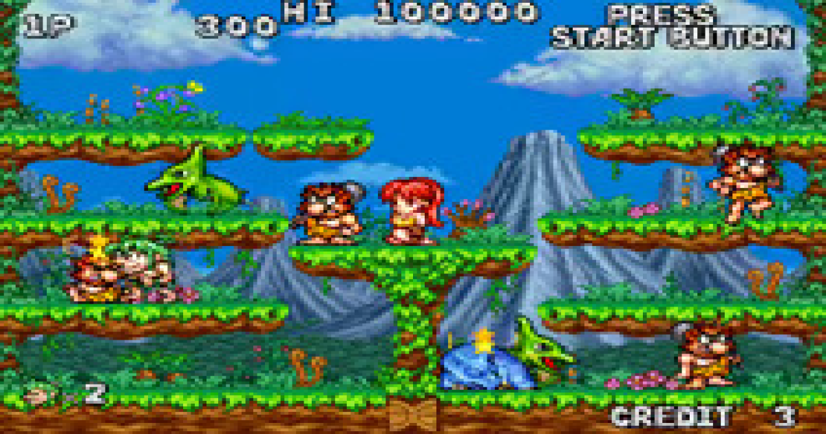 Joe and Mac Returns (World, Version 1.1) emulator for Arcade / Mame