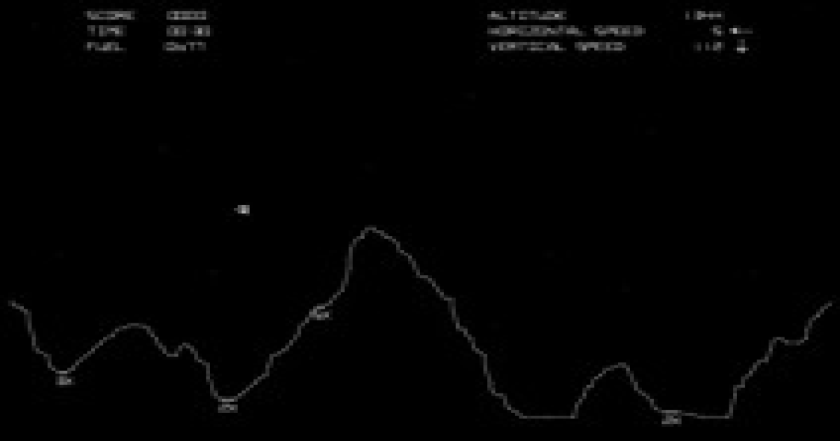 Lunar Lander (rev 2) emulator for Arcade / Mame