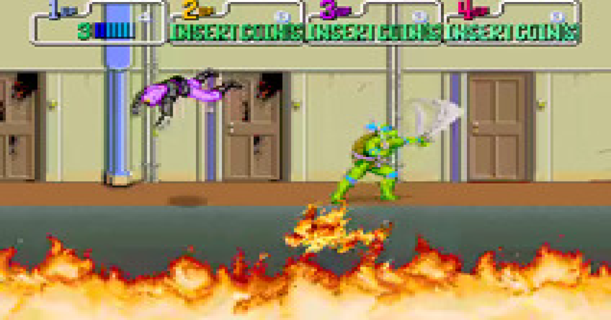 Teenage Mutant Ninja Turtles (World 4 Players) emulator for Arcade / Mame