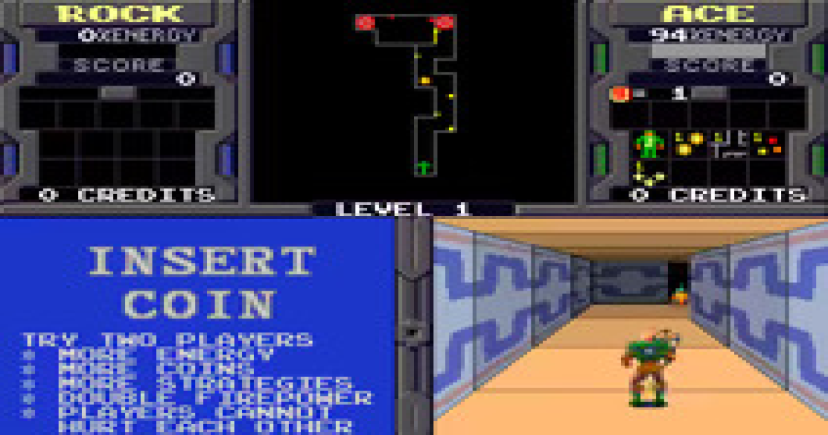 Xybots (rev 2) emulator for Arcade / Mame