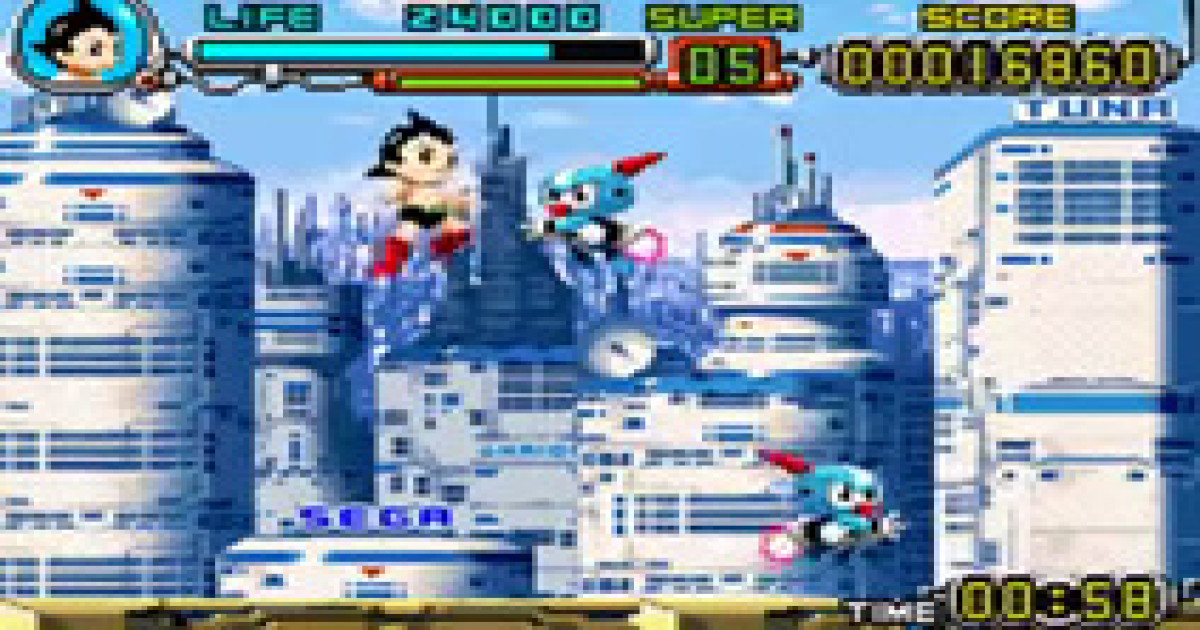 Astro Boy - Omega Factor (U) (M6) emulator for GameBoy Advance