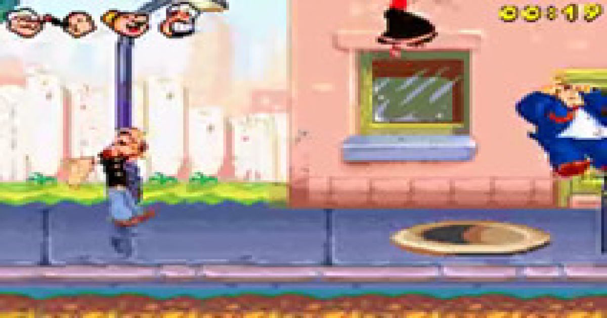 Popeye - Rush for Spinach (U) emulator for GameBoy Advance