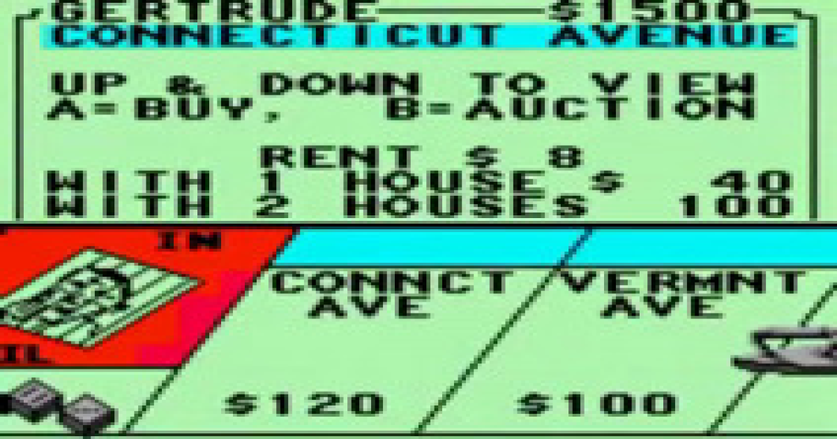 Monopoly emulator for GameBoy Color