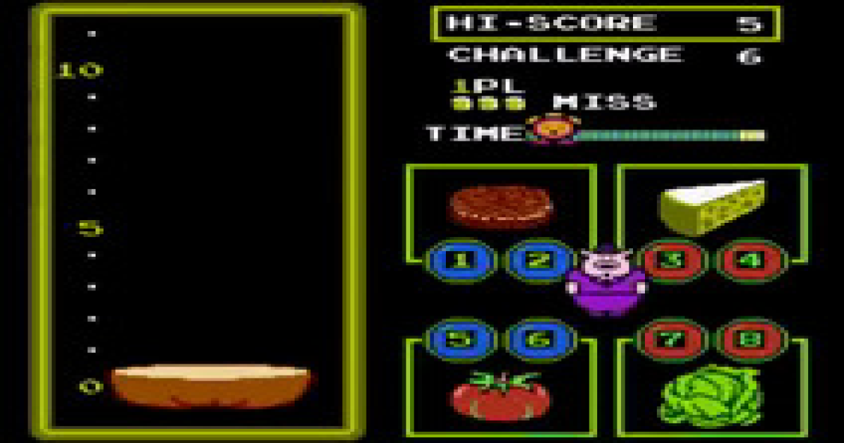 Short Order - Eggsplode (U) emulator for Nintendo / Famicom