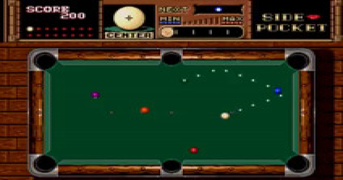 Side Pocket (Europe) emulator for Sega Mega Drive / Genesis